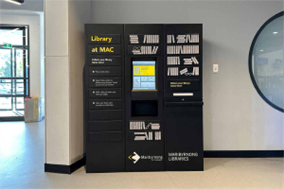 Library at MAC book locker - Maribyrnong City Council
