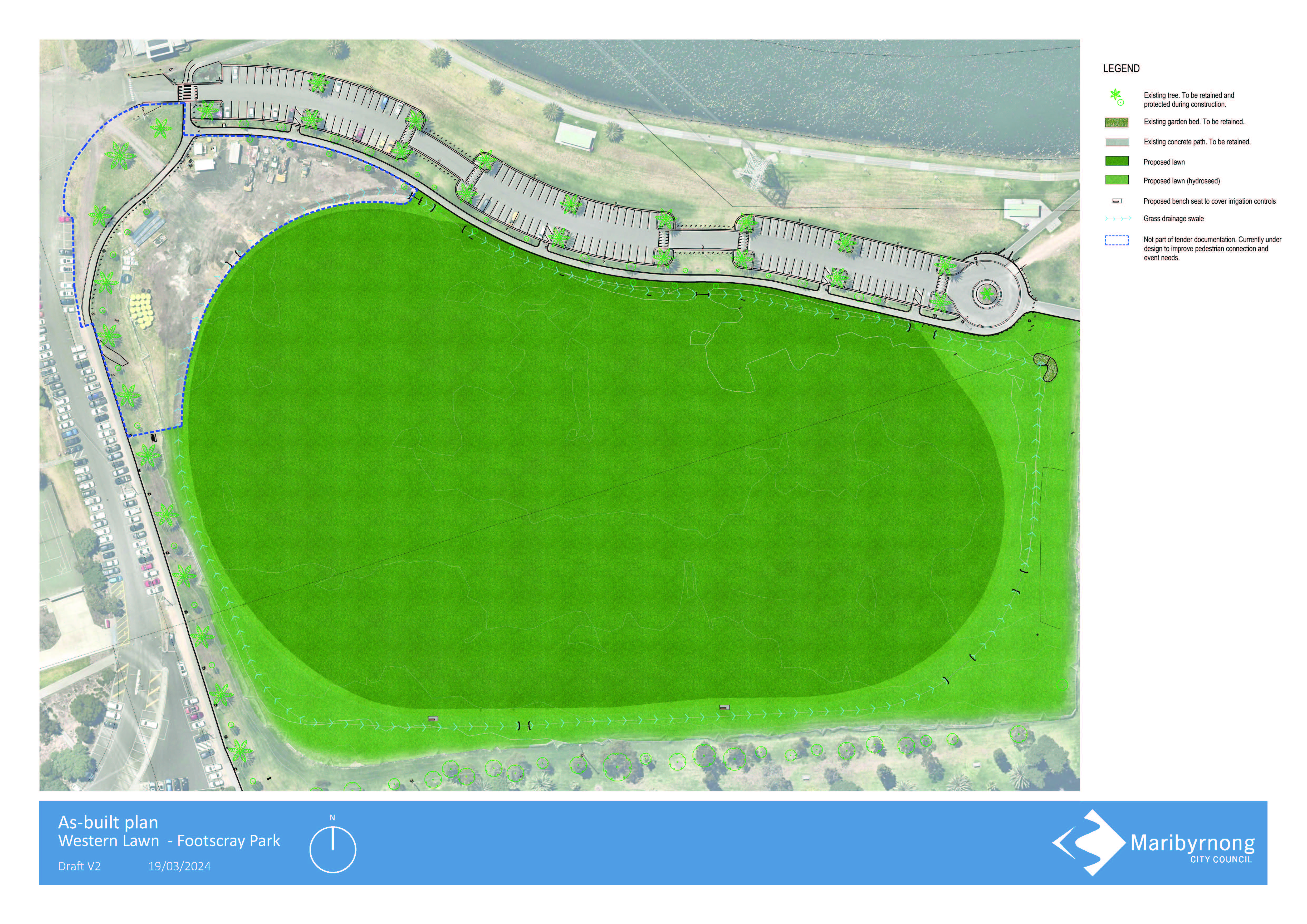 Footscray Park Western Lawn Upgrade - Maribyrnong